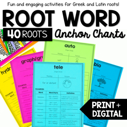 Greek And Latin Roots Posters and Anchor Charts- SOR - Stellar Teaching Co.