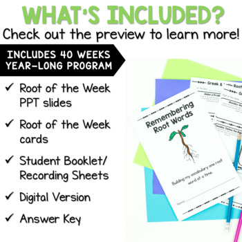 Greek and Latin Roots: 40 Words of the Week Routine