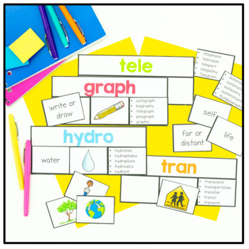 Greek and Latin Root Word Wall Cards and Sorts - Stellar Teaching Co.
