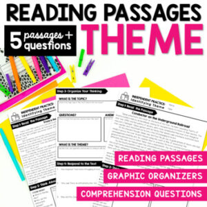Theme Reading Passages, Worksheets and Graphic Organizers - Stellar ...