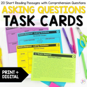 Asking Questions Reading Task Cards - Stellar Teaching Co.
