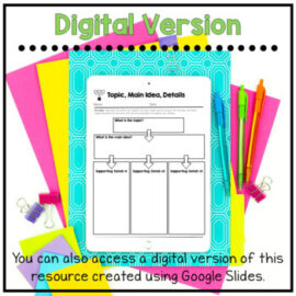 Main Idea Differentiated Reading Passages, Worksheets and Graphic ...