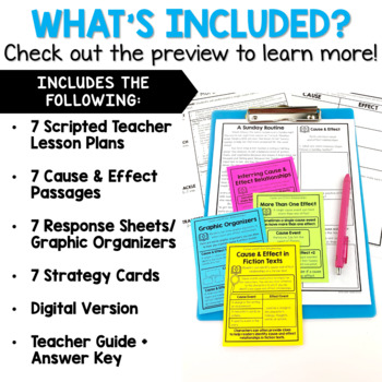 Cause & Effect Small Group Lessons, Passages and Mini Posters - Stellar ...