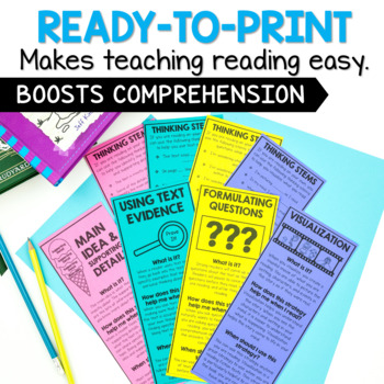 Reading Comprehension Bundle - Anchor Charts, Graphic Organizers, and ...