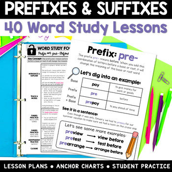 Prefixes and Suffixes: Morphology Lesson Plans, Worksheets, and Google ...